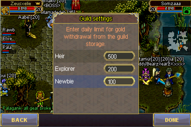 GUILD STORAGE (info) - Questions & Answers - Warspear Online official forum